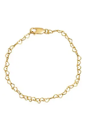 MADE BY MARY Heart Chain Bracelet - Gold