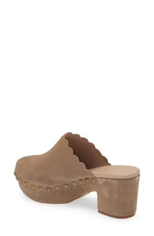 CHOCOLAT BLU Gemini Platform Clog - Taupe Suede