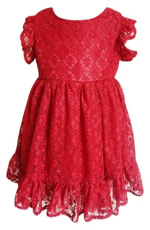 POPATU Ruffle Sleeve Lace Dress