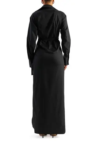 Naked Wardrobe Faux Wrap Maxi Dress