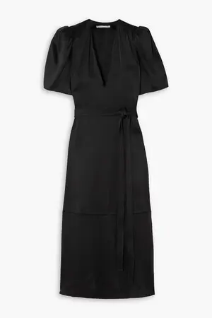 Stella McCartney Belted Satin Midi Dress