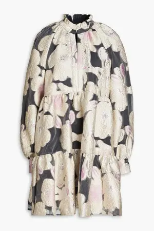 Stine Goya Jasmine Gathered Brocade Mini Dress
