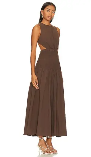 SNDYS. Lottie Maxi Dress - Choclate