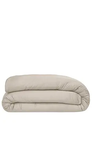 ETTITUDE Twin Sateen Solid Duvet Cover In Ivory - Sand