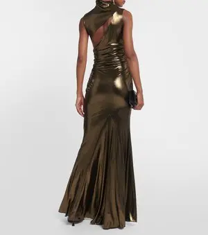Blumarine Cutout Ruched Gown