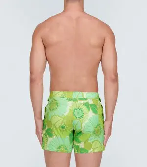TOM FORD Printed Swim Trunks - Green
