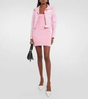 COURREGES Courrèges Ribbed-knit Mini Dress - Pink