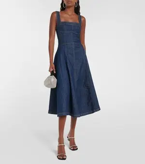 Simkhai Cici Denim Midi Dress