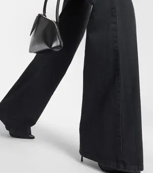 NILI LOTAN Quentin Twill Wide-leg Trousers - Grey