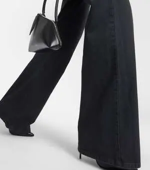 NILI LOTAN Quentin Twill Wide-leg Trousers - Grey