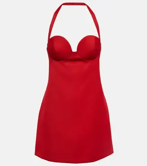 Magda Butrym Halterneck Virgin Wool Minidress