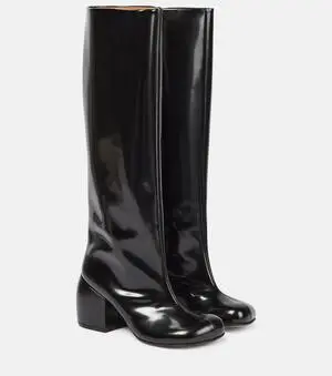 Dries Van Noten Leather Knee-high Boots - Black