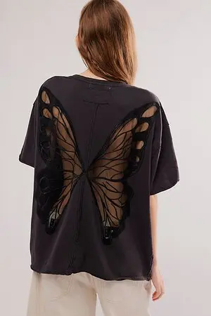 TRICIA FIX Butterfly Tee - Black