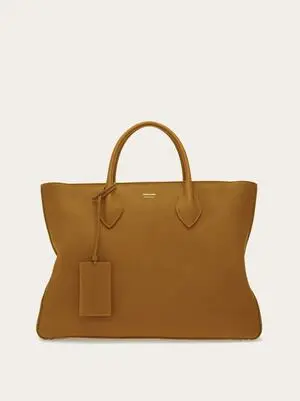 FERRAGAMO Star-Shaped Tote Bag Burnt Ocher