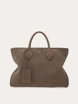 FERRAGAMO Star-Shaped Tote Bag Grey