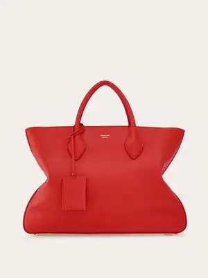 FERRAGAMO Star-Shaped Tote Bag Red