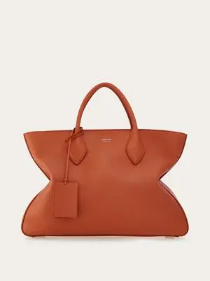 FERRAGAMO Star-Shaped Tote Bag Terracotta