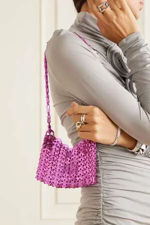 Rabanne 1969 Nano Chainmail Shoulder Bag - Pink