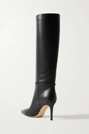 GIANVITO ROSSI Glove 85 Embellished Leather Knee Boots