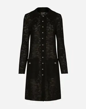 Dolce & Gabbana Lace-stitch Coat