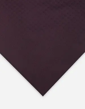 Dolce & Gabbana Silk Jacquard Pocket Square With Dg Logo - Purple