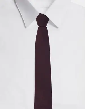 Dolce & Gabbana 8-cm Silk Jacquard Tie With Dg Logo - Purple
