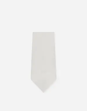 Dolce & Gabbana 6-cm Silk Martini Tie With Dg Logo Embroidery - White