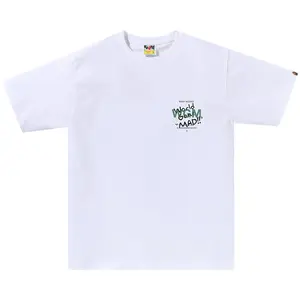 A BATHING APE Woodland Camo Wgm Ape Head Tee - White