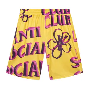 ANTI SOCIAL SOCIAL CLUB Coral Crush Bored Mesh Shorts - Yellow