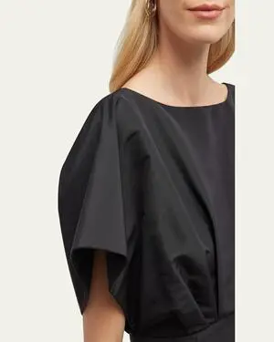 Carolina Herrera Silk Column Gown With Boatneck - Black