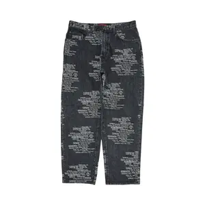 Supreme Trademark Jacquard Baggy Jean - Black