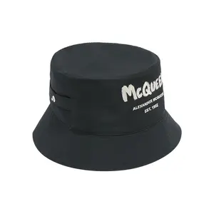 Alexander McQueen Graffiti Bucket Hat - Black
