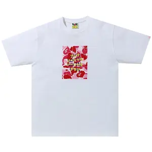 A BATHING APE X Anti Social Social Club Abc Camo Box Tee /pink - White