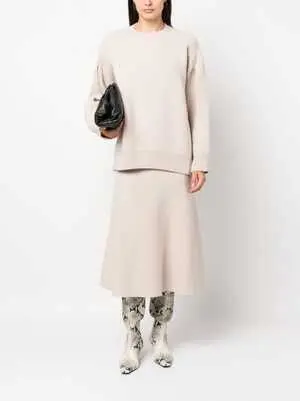 LANVIN Cape-back Virgin-wool Blend Jumper - Neutrals