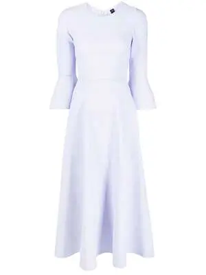 NEEDLE & THREAD Pointelle-knit Midi Dress