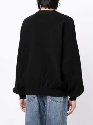 Alexander Wang Logo-embroidered Ribbed Sweater - Black