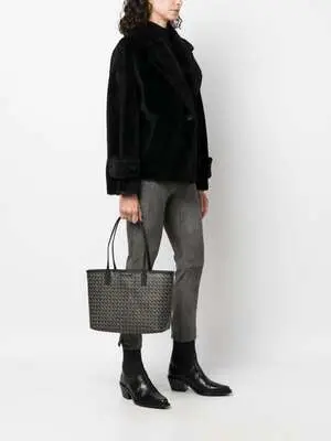 Tory Burch Monogrammed Logo Tote - Black