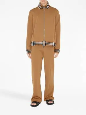 Burberry Check-trim Joggings Trousers - Neutrals