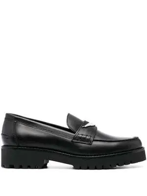 Zadig&Voltaire Wings-plaque Leather Loafers - Black