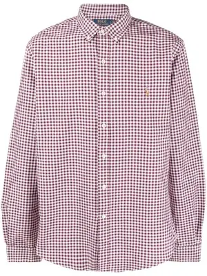 Polo Ralph Lauren Logo-embroidered Check-print Shirt - Red