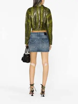 Off-White Logo-patch Denim Mini Skirt