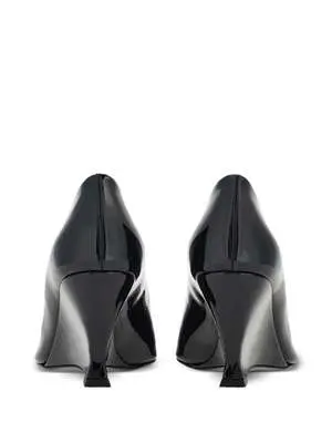 FERRAGAMO 70mm Wedge Heel Leather Pumps