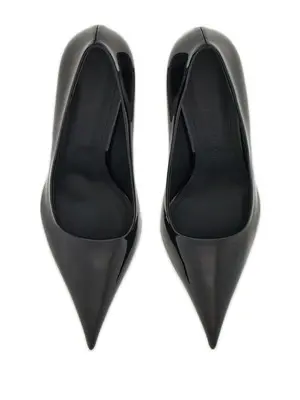 FERRAGAMO 70mm Wedge Heel Leather Pumps