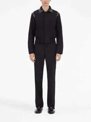 FERRAGAMO Pointed-flat Collar Wool Jacket