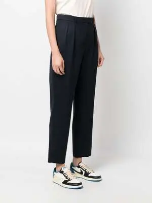 A.p.c. Pleated Cropped Trousers - Blue