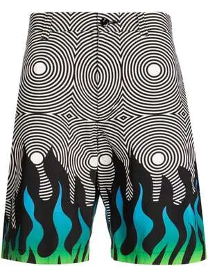 NEIGHBORHOOD Abstract-pattern Cotton Chino Shorts - White