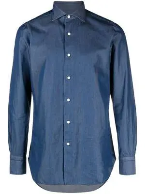 FINAMORE 1925 Long-sleeve Denim Shirt