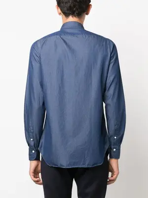 FINAMORE 1925 Long-sleeve Denim Shirt