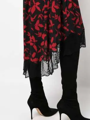 Zadig&Voltaire Joslin Leaf-print Midi Skirt