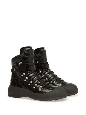 Bally Clyff Crocodile-embossed Boots